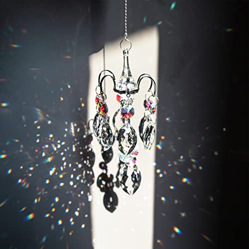 H&D HYALINE & DORA Crystals Horse Eye Prisms Suncatcher Hanging Ornament Rainbow Maker Hanger for Home,Garden Decoration