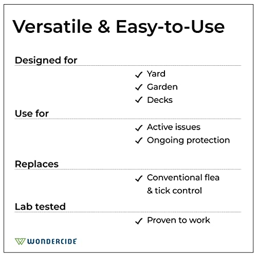 Wondercide - Ready to Use Flea, Tick, and Mosquito Yard Spray with Natural Essential Oils β Mosquito and Insect Killer, Treatment, and Repellent - Plant-Based - Safe Around Pets, Plants, Kids - 32 oz