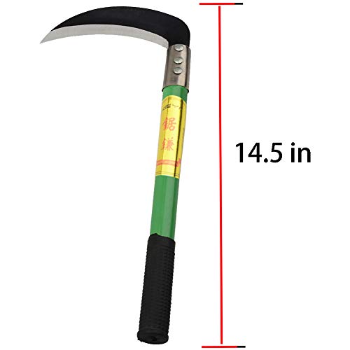 Clearing Sickle,Sickle for Weeding Tool and Weed Cutter,Garden Tools Suitable for Lawn Cleaning (14.5in)
