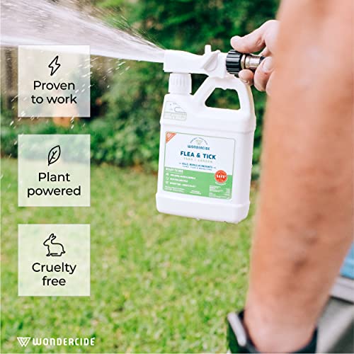 Wondercide - Ready to Use Flea, Tick, and Mosquito Yard Spray with Natural Essential Oils β Mosquito and Insect Killer, Treatment, and Repellent - Plant-Based - Safe Around Pets, Plants, Kids - 32 oz