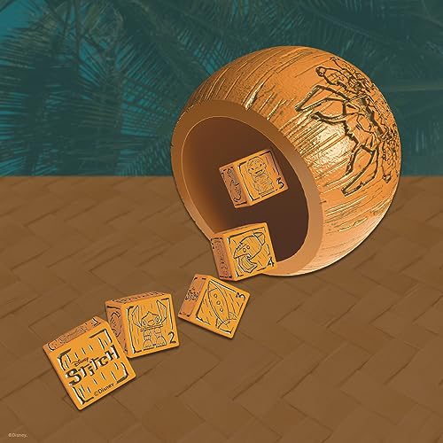 USAOPOLY YAHTZEE: Disney Stitch, Collectible Tiki Style Dice Cup, Classic Dice Game Based on Disney’s Lilo & Stitch, Great for Family Night, Officially Licensed Disney Game & Merchandise
