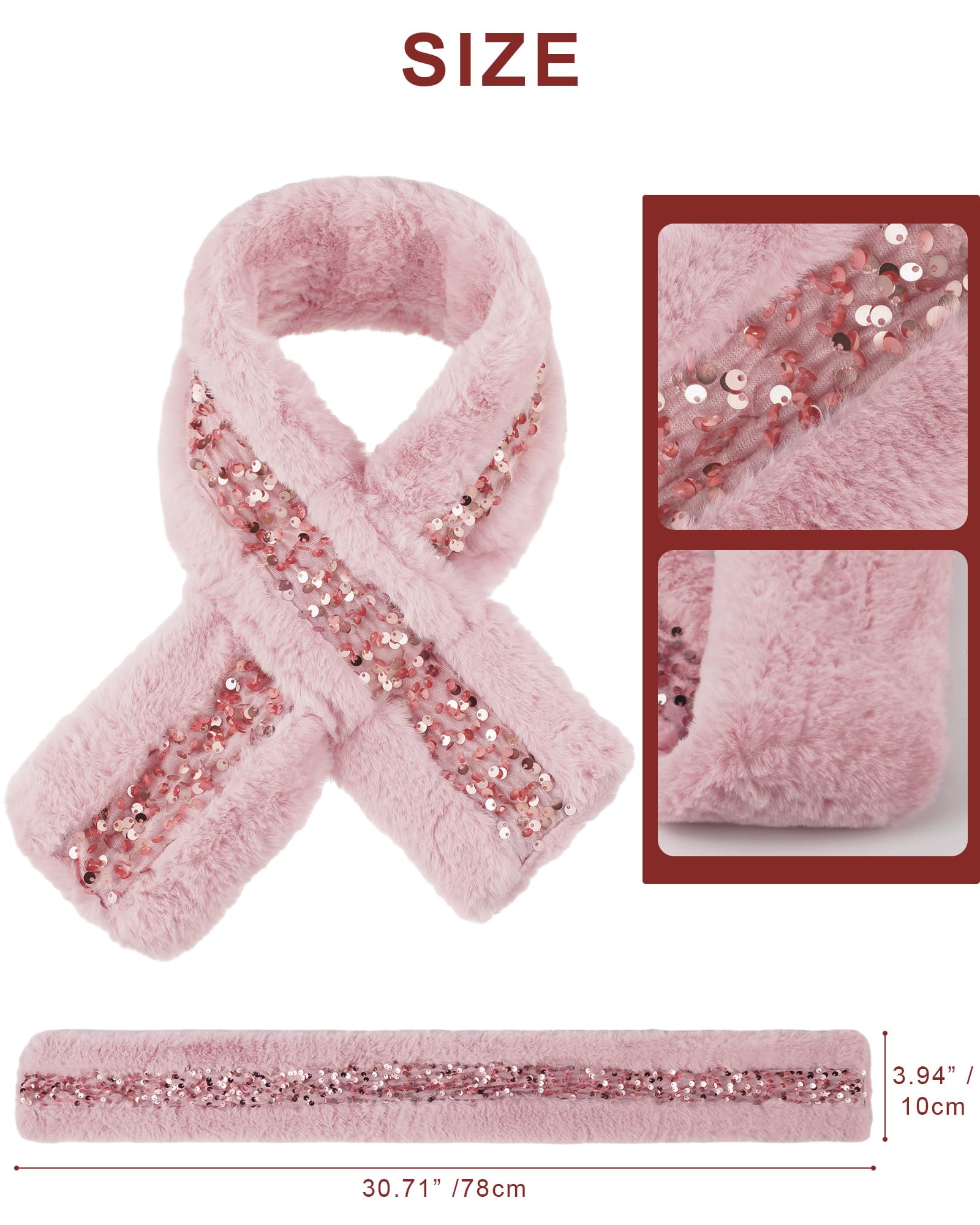Liitrsh 2 Sets Girl's Winter Knit Hat Scarf Gloves Set Warm Fleece Lined Pom Pom Hat Scarf Gloves for Teens Pink Purple