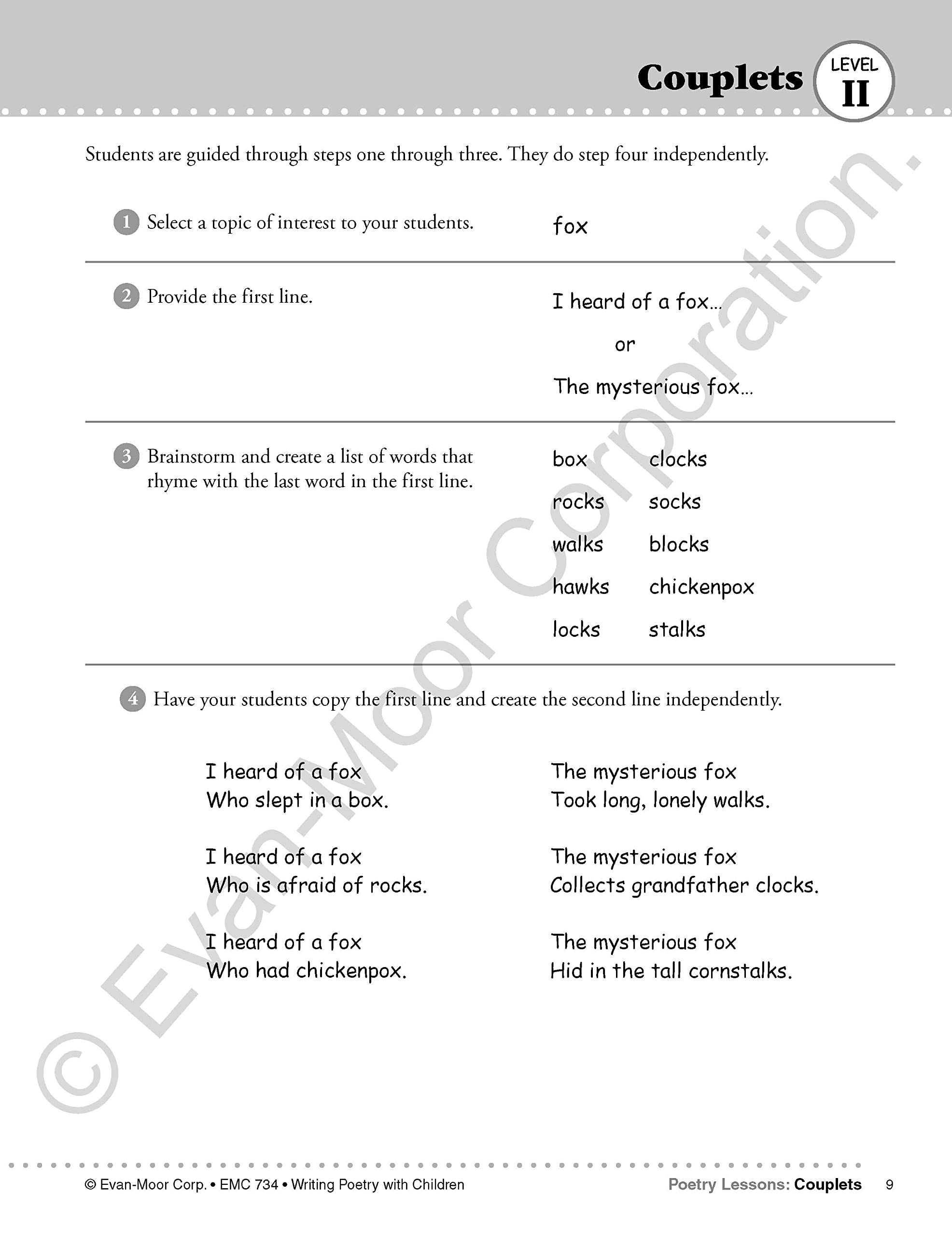 Evan-Moor Writing Poetry with Children, Grade 1-6 Activity Book - Supplemental Teaching Resource Workbook Inspires Poets (Writing Skills Essentials)
