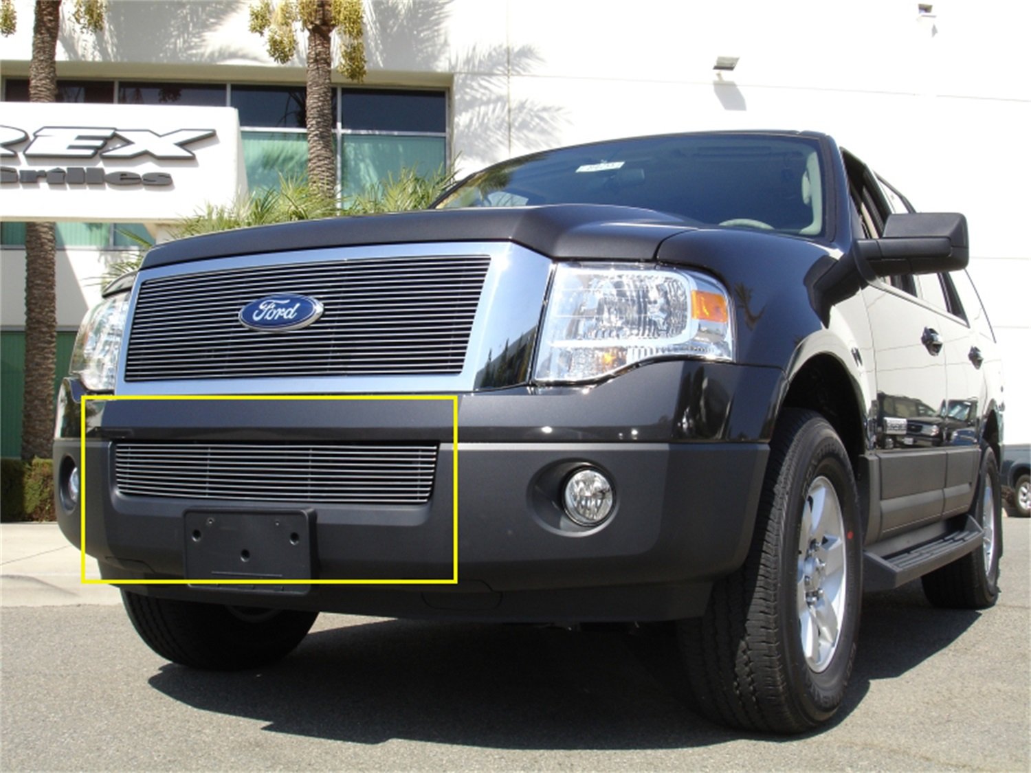 2007-2014 Expedition Billet Bumper Grille, Polished, 1 Pc, Overlay - PN #25594