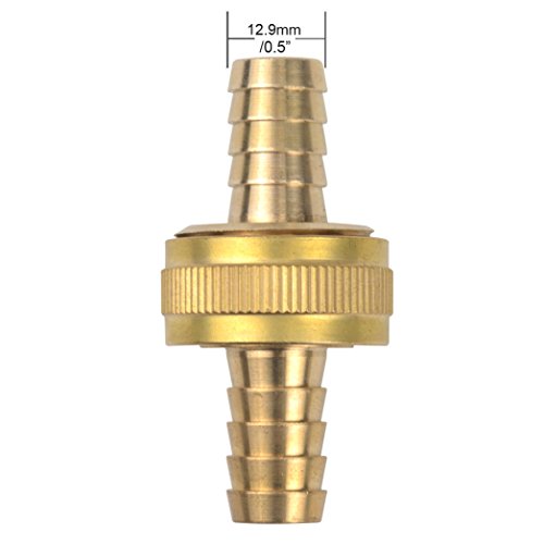 3Sets Brass 1/2" Garden Heavy Duty Hose Mender Repair End Replacement Male Female Connector with Stainless Clamp