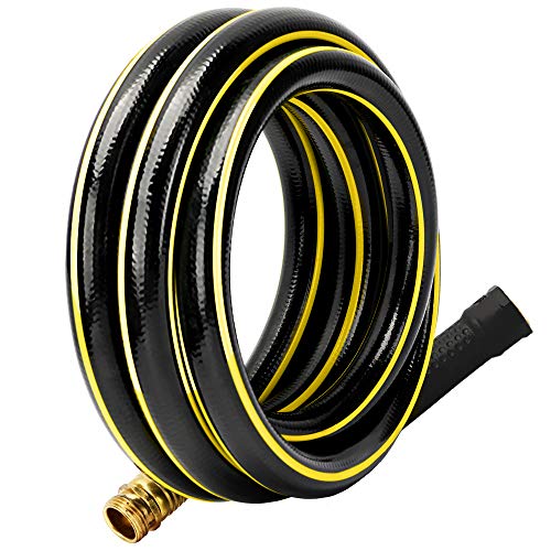 Solution4Patio Garden Short Hose 3/4 in. x 7 ft. Hose Reel Lead in Hose, Male/Female Solid Brass Fittings, No Leaking, Short Connector Hose for Water Softener, Dehumidifier, Camp RV, Janitor Sink Hose