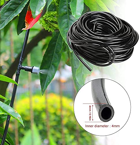 Misting Micro Irrigation Water Cooling System Watering Drip Kit Sprinkler Nozzle Hose Sprinkler Garden Patio Micro Irrigation Set(5M)
