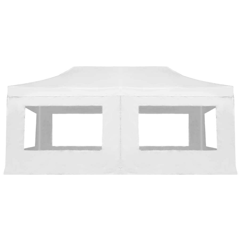 Professional Folding Party Tent with Walls Aluminum,Fruit Stand Gazebo,Deck Gazebo,Camping Gazebo,Hardtop Gazebo,Featuring a Folding Design,for Barbeque, Patio,Garden Party,Markets,19.7'x9.8' White