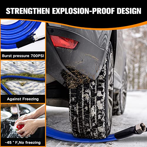 Bipeoo 30FT Heated Water Hose for Rv,-45 ℉ Antifreeze Drinking Garden Water Hose with Energy Saving Thermostat,1/2" Inner Diameter Rv Accessories-Lead and BPA Free,DuctHoses