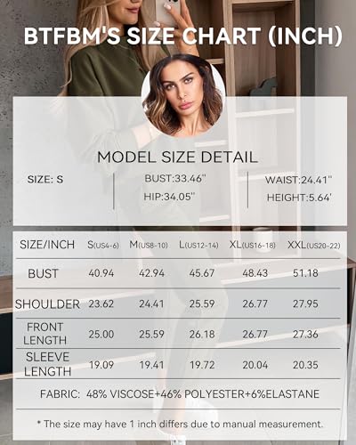 BTFBM Women's Fall Winter Sweatsuits Long Sleeve Sweatshirt Jogger Pants Lounge Sets 2 Piece Tracksuit Outfits Pockets(Solid Army Green, Medium)