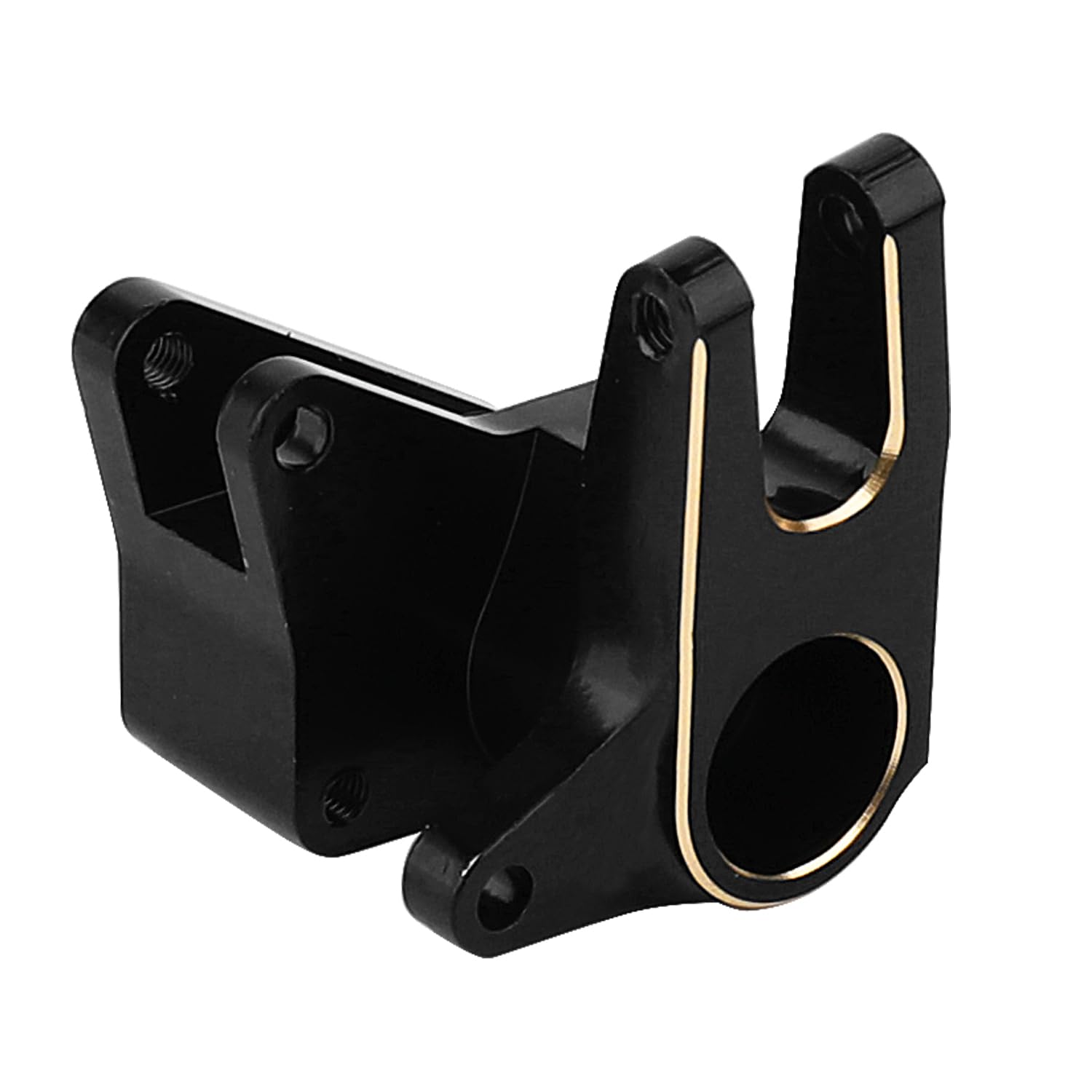 ZXYRC Black Brass Front Axle Link Mount for Axial SCX10 PRO 1/10 RC Crawler Upgrade Counterweight Part,64.6g (Front Axle Link Mount)