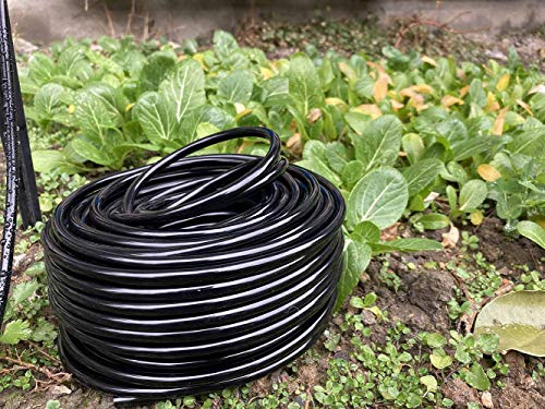 ZILIM 100ft 1/4inch(7 x 4mm) Blank Distribution Tubing Drip Irrigation Hose Garden Watering Tube Line(100β)
