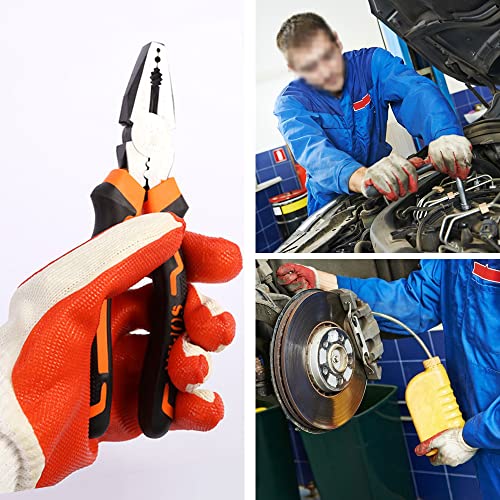 Leather Gardening Gloves for with Grip,Ultra-lite PU Coated Polyurethane Working Gloves for Men Women,2 Pairs Working Gloves, Best Garden Gifts & Tools for Gardener