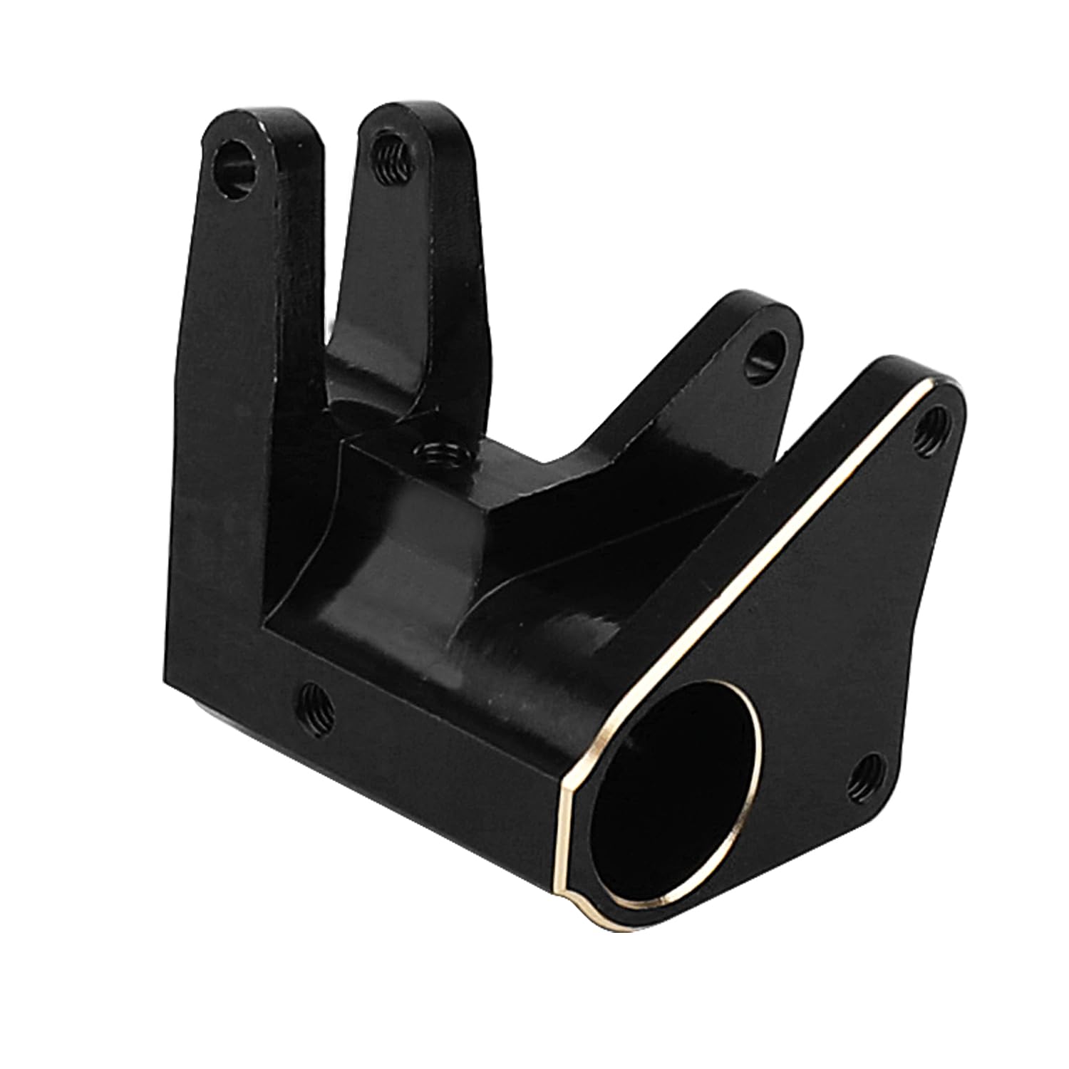 ZXYRC Black Brass Front Axle Link Mount for Axial SCX10 PRO 1/10 RC Crawler Upgrade Counterweight Part,64.6g (Front Axle Link Mount)