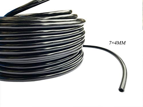 ZILIM 100ft 1/4inch(7 x 4mm) Blank Distribution Tubing Drip Irrigation Hose Garden Watering Tube Line(100β)