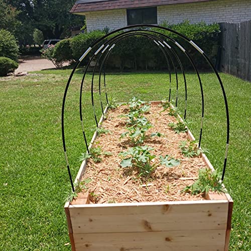 Garden Hoops for DIY Grow Tunnel, Rust-Proof Fiberglass Support Frame Greenhouse Hoops for Raised Beds, Garden Fabric, Garden Support Frame, 30pcs
