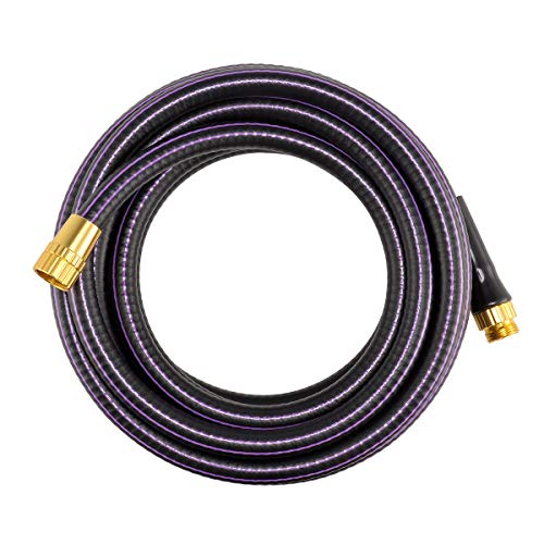 Giraffe Tools Reinforced Garden Hose 5/8 in. x 25 ft, No Kink Heavy Duty Polyvinyl Chloride Hose with Bend Protection, Male and Female Fittings