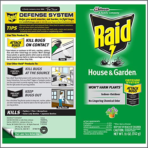 Raid House Garden Bug Killer, 11 OZ (Pack - 3)