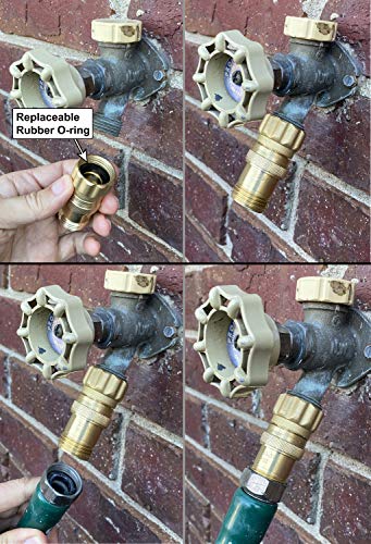 Vibrant Yard Co. LLC Lead-Free Brass 20-30 psi Water Pressure Reducer Regulator, 3/4 inch Hose Thread for Drip System, 140 psi Max Inlet Pressure