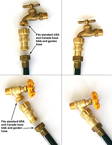Vibrant Yard Co. LLC Lead-Free Brass 20-30 psi Water Pressure Reducer Regulator, 3/4 inch Hose Thread for Drip System, 140 psi Max Inlet Pressure