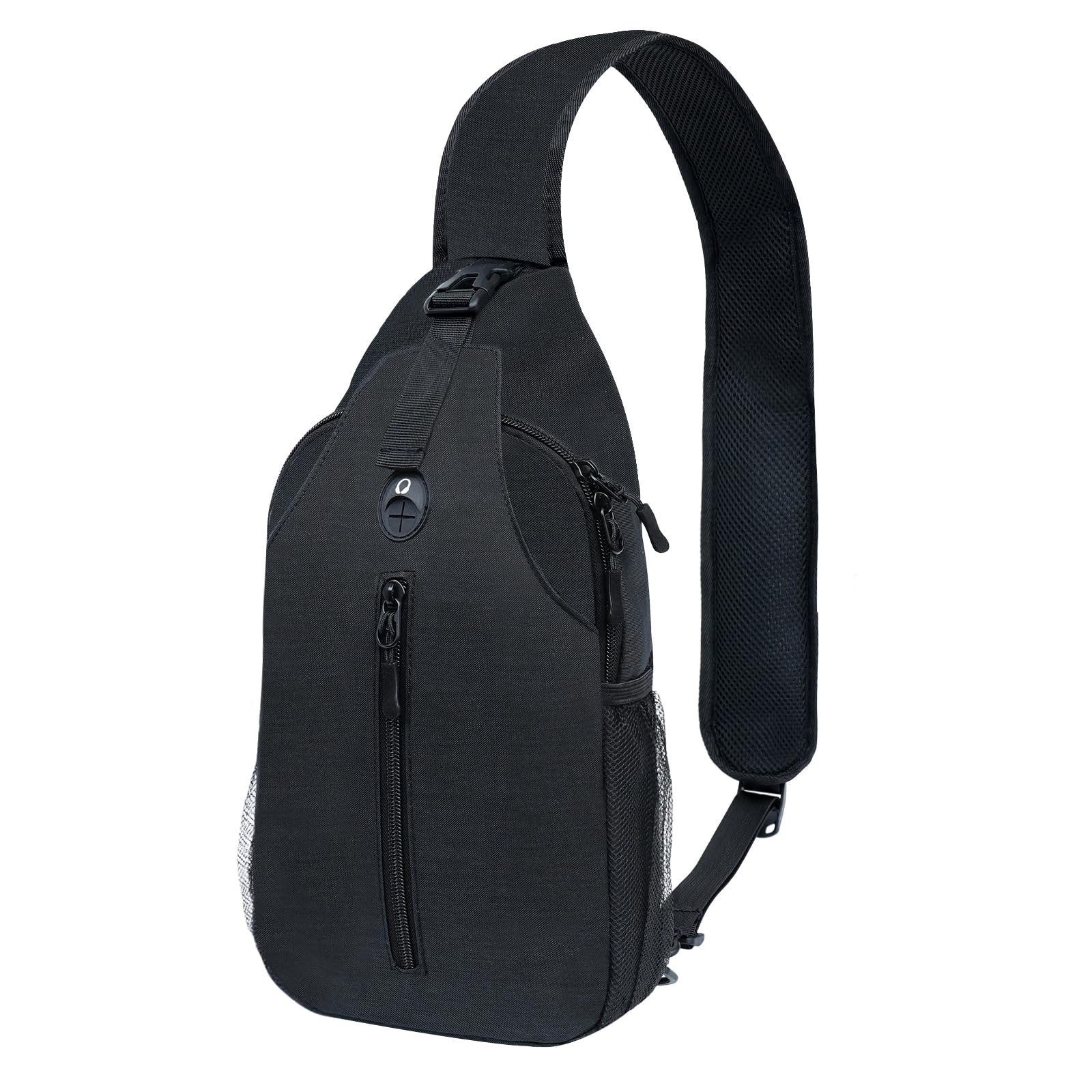 Sling-Bag Crossbody-Bag Women-Men Backpack-Daypack - Hiking Chest Travel with Water Bottle Pocket Portable Hiking Daypacks For Women Black