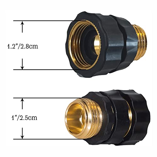 NEROSUN 3/4 Inch Garden Hose Quick Connector, 6 Set Male and Female Quick Connect Garden Hose Fittings