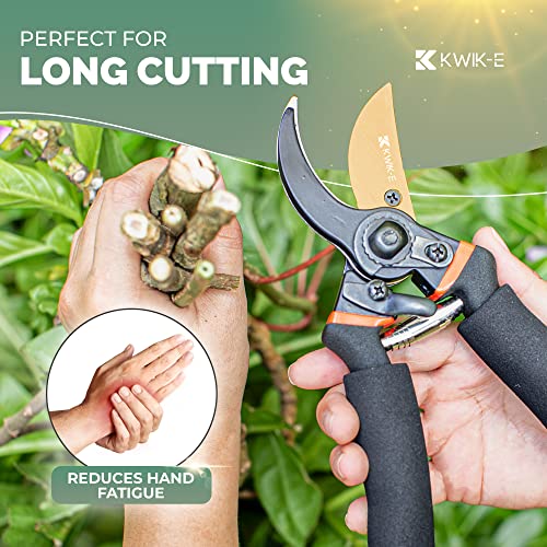 Pruning Shears for Gardening Heavy Duty, Premium Garden Scissors, Flower Cutter for Stems, Gardening tool - Cuts Branches and Flower Stems Up to 3/4'' in Diameter