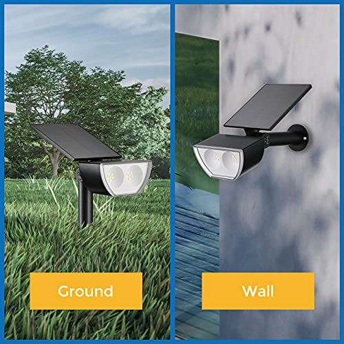 Linkind Solar Spot Lights Outdoor, 6500K Daylight Solar Spotlight, IP67 Waterproof Adjustable Solar Panel, Solar Landscape Garden Light for Yard Patio Trees, 6 Pack