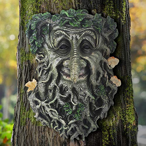 BEXLEYBAY Tree Face Outdoor Statues, Whimsical Tree Face Tree Huggers Sculptures - Old Man Tree Face Garden Decors Yard Art, 9"x6.5"x3.5"