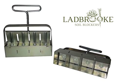 Ladbrooke Genuine Soil Block Maker - Mini 4 Hand Held - Most Popular Soil Blocking Tool, Made in England