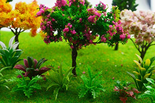 28 Pcs Miniature Fairy Garden Tree Plant Ornament, Mixed Model Trees 1-3 Inches, Miniature Dollhouse Pots Decor Moss Bonsai Micro Landscape DIY Craft Garden Ornament