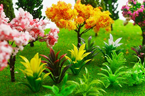 28 Pcs Miniature Fairy Garden Tree Plant Ornament, Mixed Model Trees 1-3 Inches, Miniature Dollhouse Pots Decor Moss Bonsai Micro Landscape DIY Craft Garden Ornament