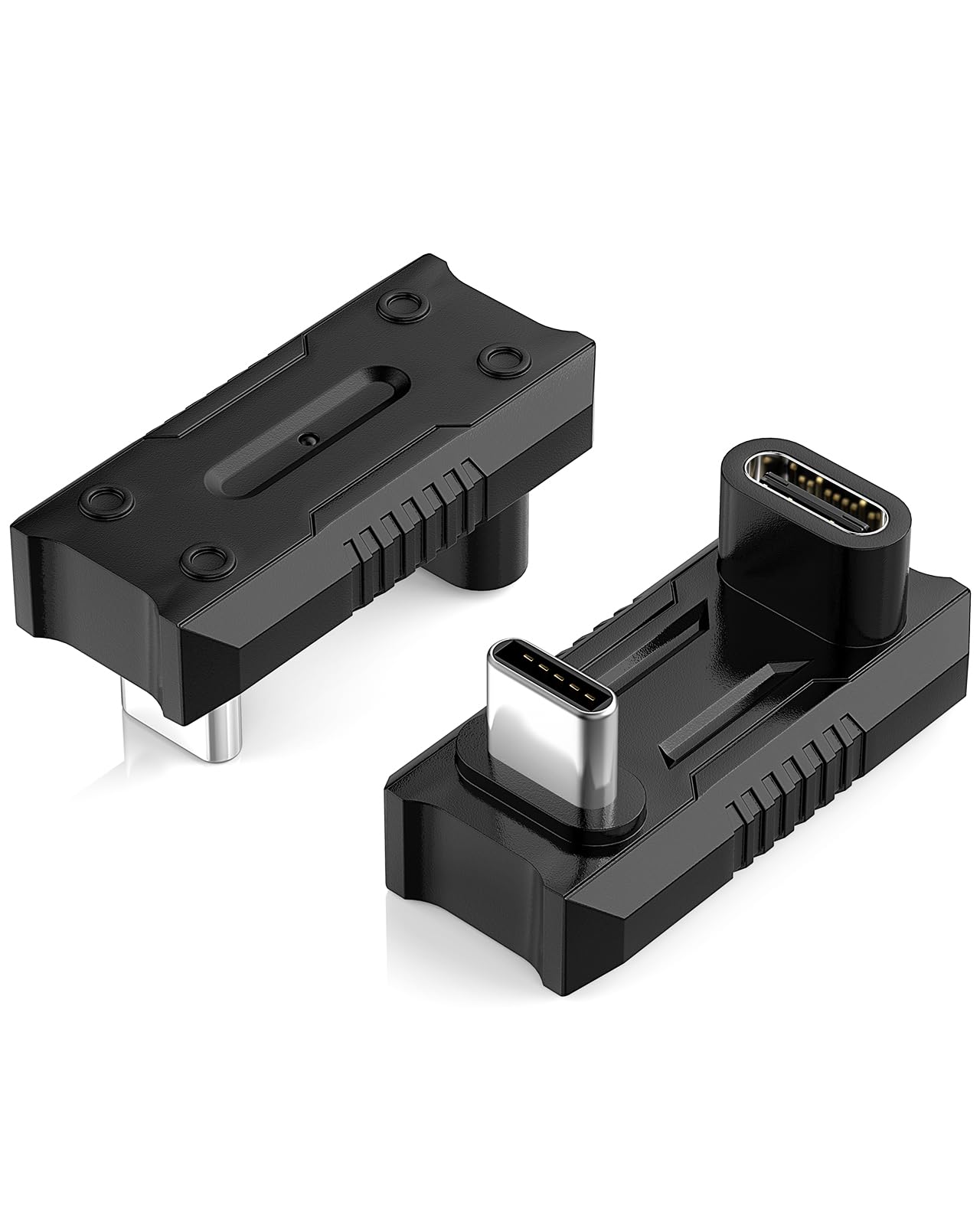MoKo 180 Degree USB C Adapter with 13.5mm Wider Gap, U Shape USB-C Male to USB-C Female Connector with PD 240W/20 Gbps/8K, USB C 180 Angle Adapter for ROG Ally/Steam Deck/Legion Go/Laptop/Tablet/Phone