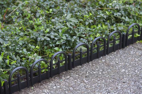 EasyFlex Decorative No-Dig Landscape Edging Kit - 15 ft., Black Wrought Iron-Look