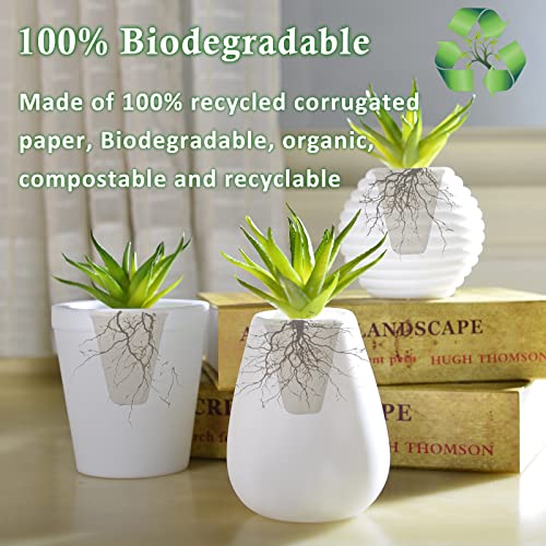 HEURYTEP 15 Packs Biodegradable Seed Starter Tray, 180 Cells Seed Starter Pots, Organic Peat Pots Kits, Seedling Starter Pots Garden Germination Trays with 20 Plant Labels, Middle Size