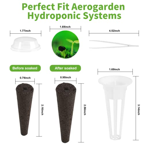 121 Pcs Seed Pod Kit for AeroGarden, Hydroponics Garden Accessories for Hydroponic Growing System, Grow Anything Kit with 30 Grow Sponges, 30 Grow Baskets, 30 Pod Labels, 30 Grow Domes, 1 Tweezer