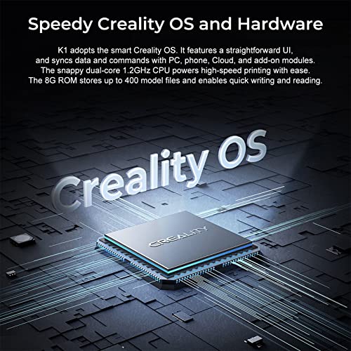 Official Creality K1 3D Printer Speedy Printing Machine,600mm/s High Speed,WiFi Control,Self-test,No Ring&Z-Banding,Auto Leveling,Extensible,Unibody Die-Cast,Out of Box,Smarter,12x faster,Beat Ender 3