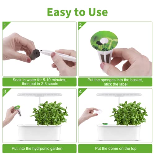 121 Pcs Seed Pod Kit for AeroGarden, Hydroponics Garden Accessories for Hydroponic Growing System, Grow Anything Kit with 30 Grow Sponges, 30 Grow Baskets, 30 Pod Labels, 30 Grow Domes, 1 Tweezer
