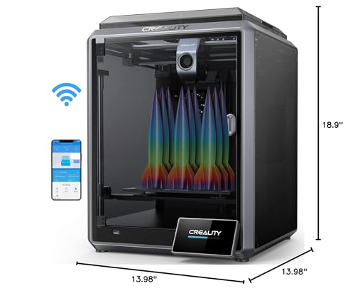 Official Creality K1 3D Printer Speedy Printing Machine,600mm/s High Speed,WiFi Control,Self-test,No Ring&Z-Banding,Auto Leveling,Extensible,Unibody Die-Cast,Out of Box,Smarter,12x faster,Beat Ender 3