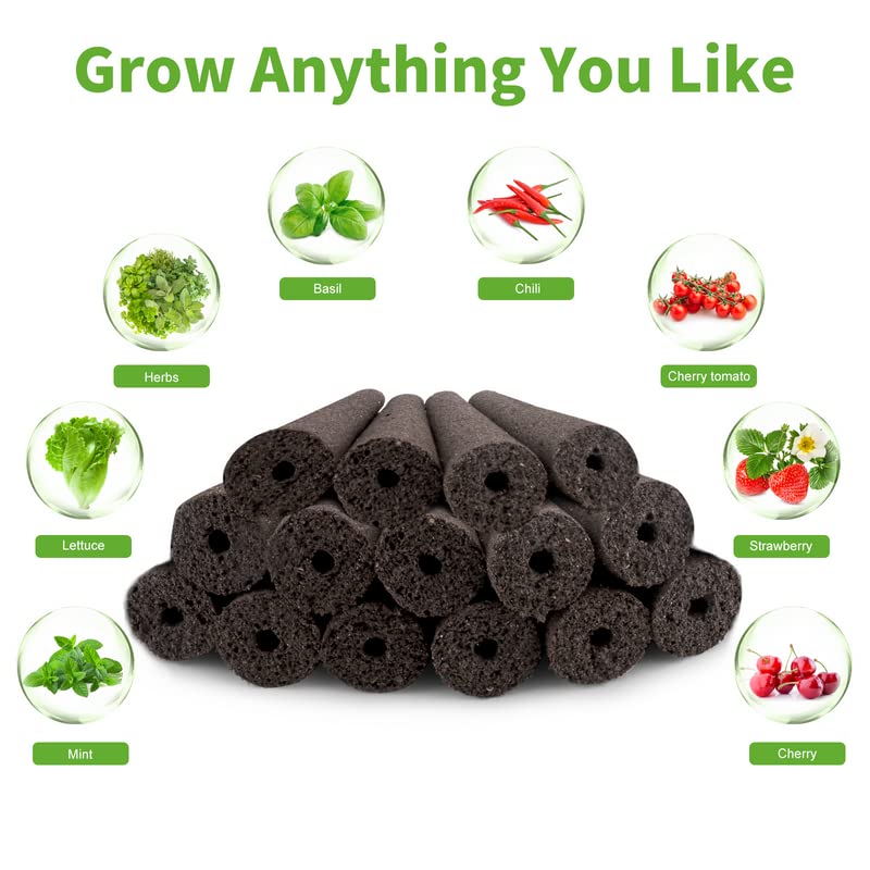 121 Pcs Seed Pod Kit for AeroGarden, Hydroponics Garden Accessories for Hydroponic Growing System, Grow Anything Kit with 30 Grow Sponges, 30 Grow Baskets, 30 Pod Labels, 30 Grow Domes, 1 Tweezer