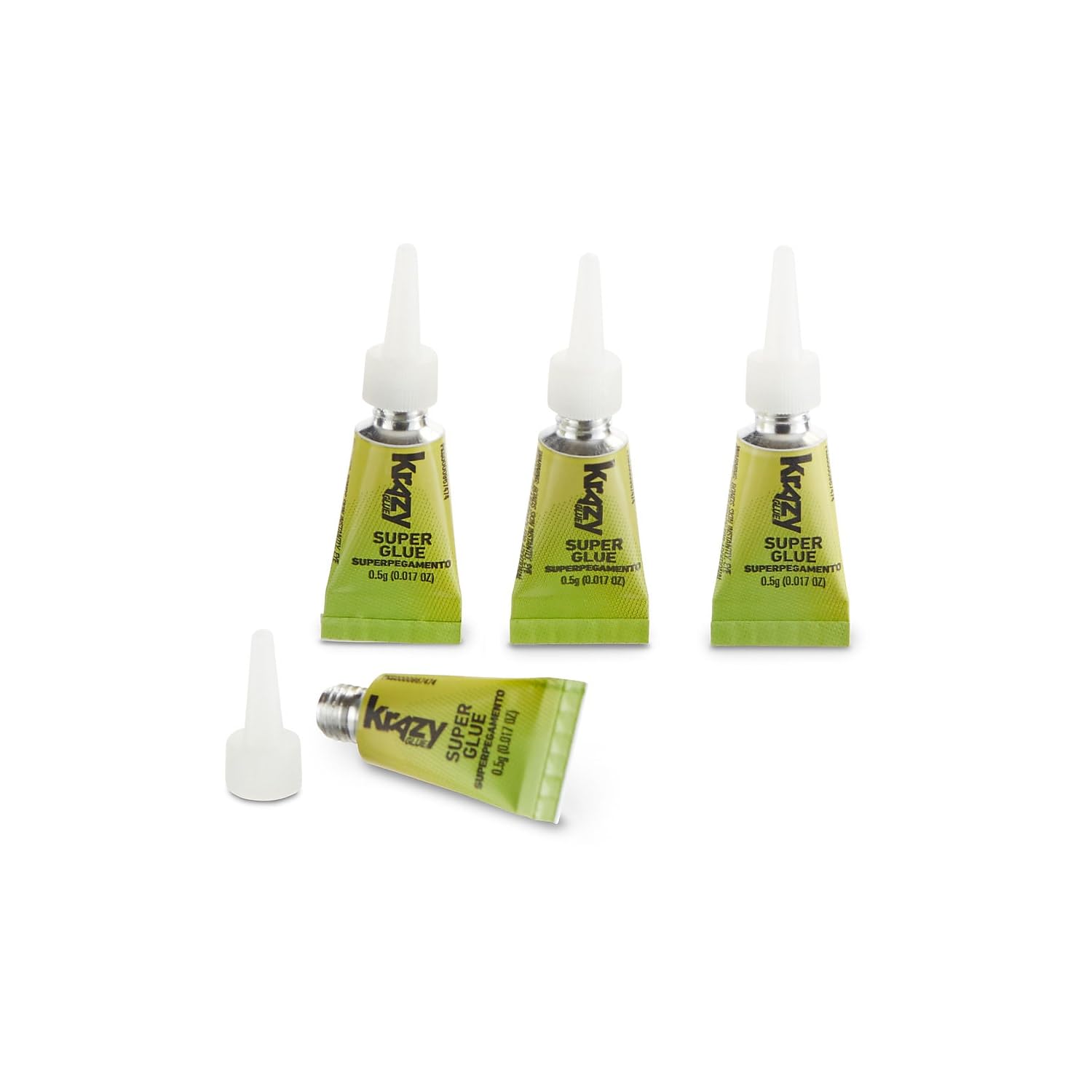 Krazy Glue KG58248SN Purpose Singles, 0.5 oz. Tubes, Multicolor, 4 Count