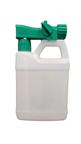 Multi-Use Lawn Hose-End Sprayer 32oz (Pack of 2) Empty Refillable Bottle (Natural, Clear), 30:1 Sprayer, Reusable - Best for Fertilizer, pesticides, herbicides, car wash and Any Other Outdoor Liquid