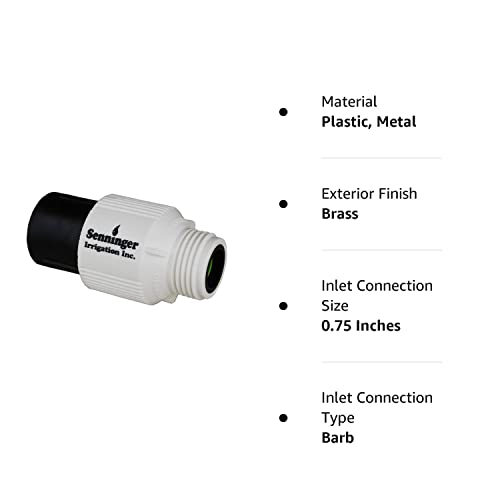Senninger Pressure Regulator 25 PSI 3/4" Hose Thread Drip Irrigation Pressure Reducer Low Flow Valve - Landscape Grade High Performance
