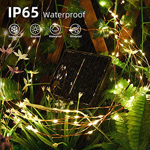 Solar Lights Outdoor Garden, 200 LED 10 Strand Watering Can Light, Waterproof Solar Waterfall Lights with 8 Lighting Modes for Patio Yards Pathway Tree Vines Lawn Holiday Party Decor
