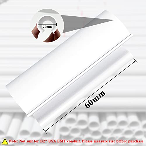 32PCS White Snap Clamps for 1/2 Inch Greenhouses PVC Pipe, Row Covers, Shelters, Bird Protection, 2.4 Inches Long, White (White-3/4inch)