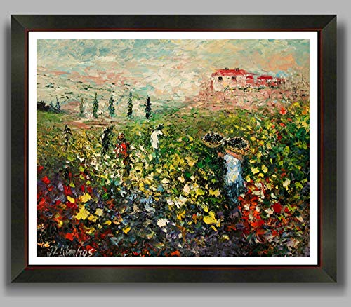 SOLD Time for Harvest, Tuscany Italy Vineyard By Internationally Renown Painter Andre Dluhos