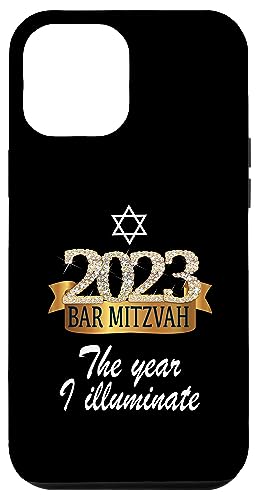iPhone 14 Plus 2023 Bar Mitzvah Quote Festive Black Yellow Decor Case