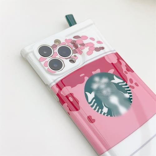 YOUWUMA for iPhone 13 Pro Max Case Cute Soft Shockproof 3D Cartoon Funny Unique Kawaii Milk Coffee Tea Cup Phone Protective Phone Cover for Women Girls (Pink)