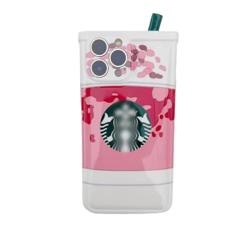 YOUWUMA for iPhone 13 Pro Max Case Cute Soft Shockproof 3D Cartoon Funny Unique Kawaii Milk Coffee Tea Cup Phone Protective Phone Cover for Women Girls (Pink)