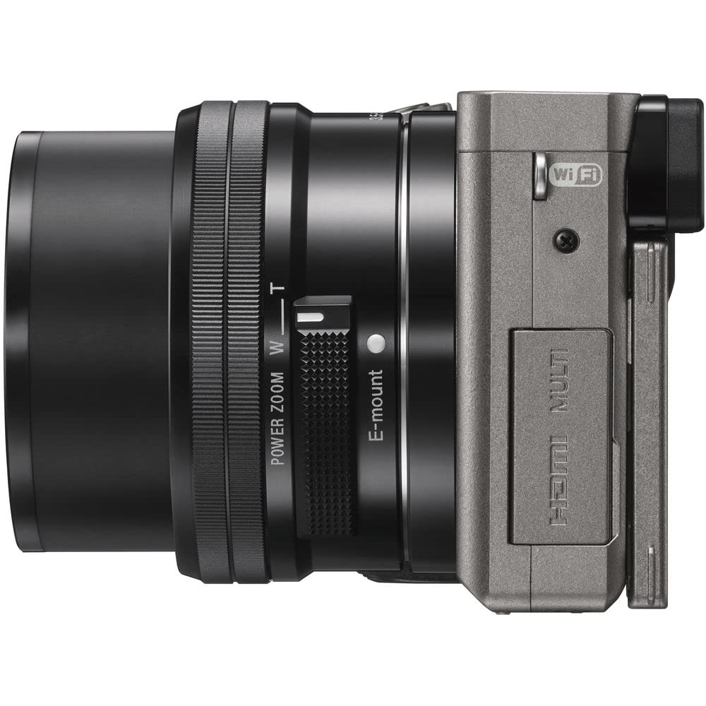 Sony Alpha a6000 Mirrorless Digital Camera with 16-50mm Lens (Graphite) (ILCE6000L/H) + Sigma 24-70mm f/2.8 Lens (578965) + Filter Kit + Bag + 64GB Card + NPF-W50 Battery + More (Renewed)